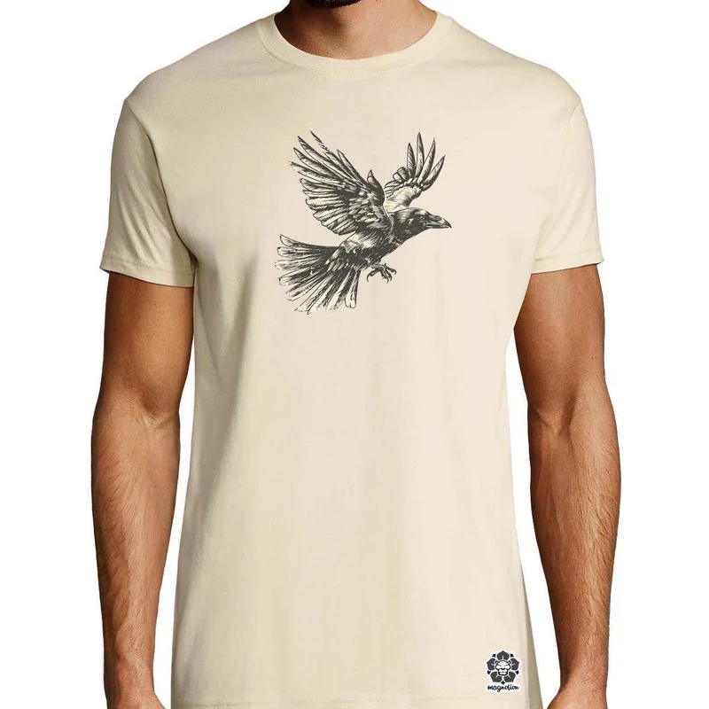 Magnolion Rajz holló v1 krém férfi póló - GLAMI.hu