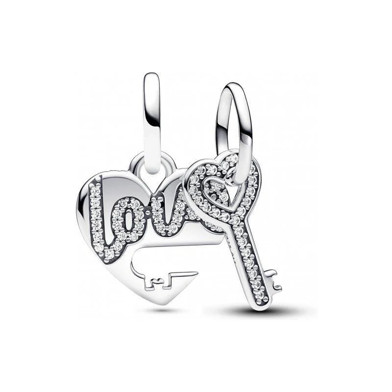 Pandora - Megosztható szív és kulcs függő charm - 793081C01 - GLAMI.hu