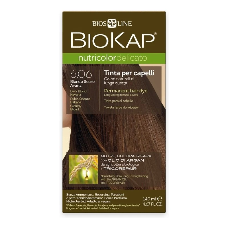 BioKap Nutricolor Delicato Permanent Hair Color 140 ml ammónia mentes ...