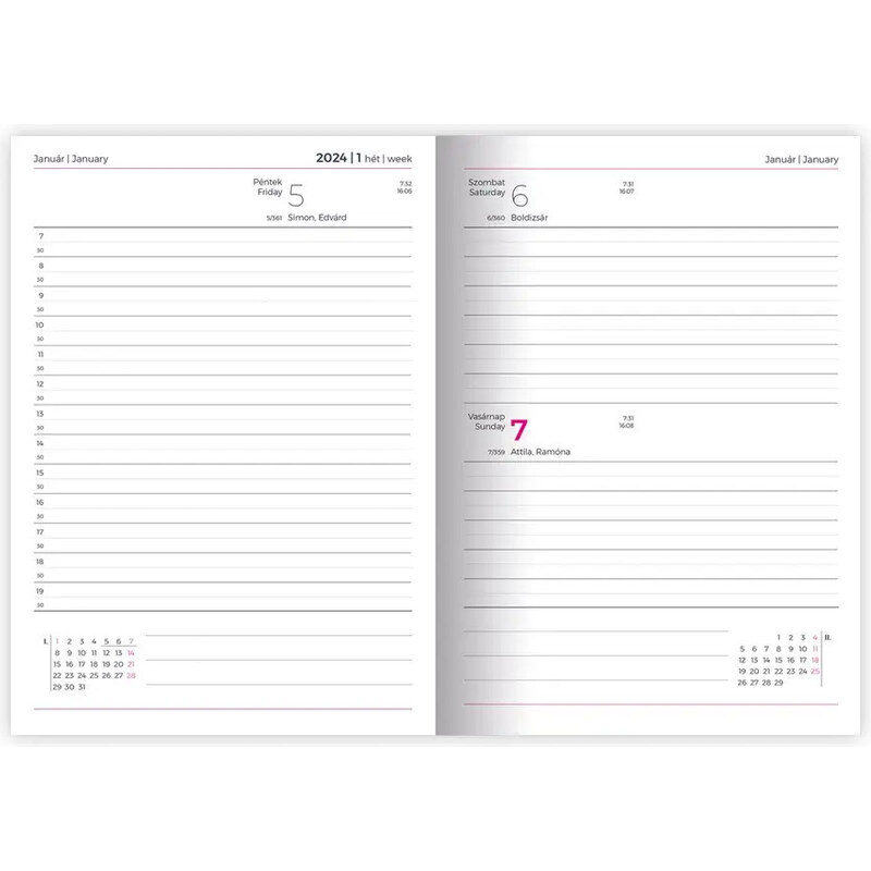 LIZZY CARD Lizzy Calendar határidőnapló, A/5, napi, szivacsos borító ...