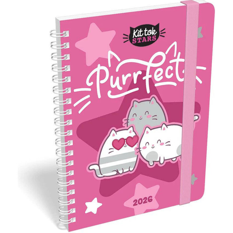 LIZZY CARD Lizzy Calendar heti tervező, B/6, spirál, 2026, Kittok ...