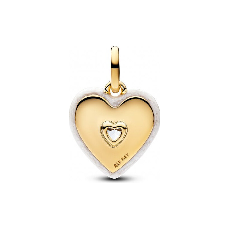 Pandora - Sugárzó fehér szív medál charm - GLAMI.hu